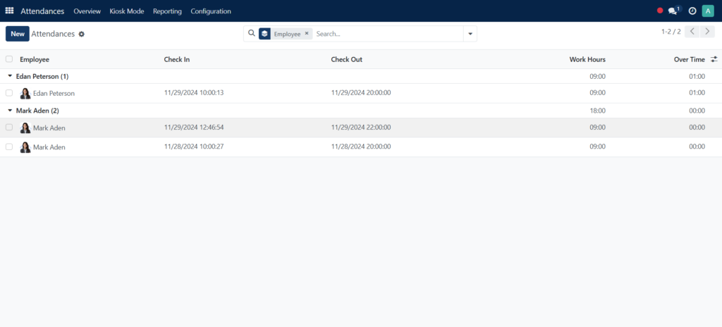 Attendances - Sales Automation Suite